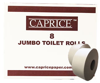 Caprice Jumbo Toilet Paper Roll Carton of 8 | directserv