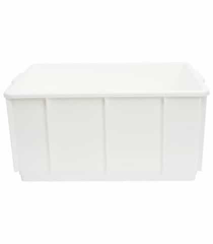 22L Stackable Plastic Tote Box White | FoodPackaging2U