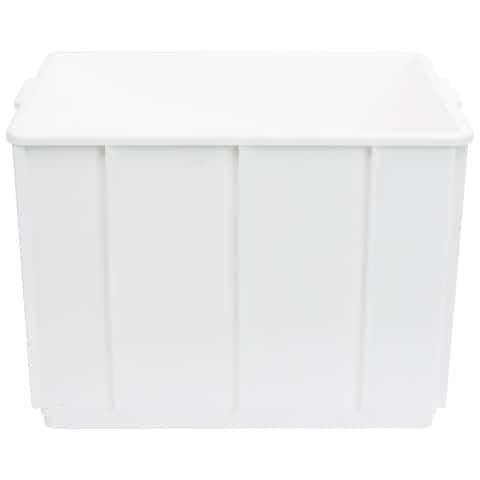 32L Stackable Plastic Tote Box White | FoodPackaging2U