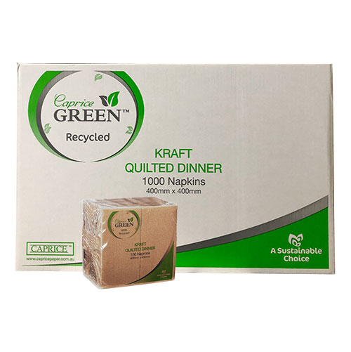 Caprice Green Quilted Dinner Napkin - GT Fold Kraft