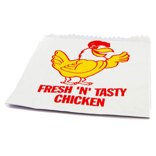 Chicken Bag Small With Foil Lined / Printed Pkt/250 | FoodPackaging2U