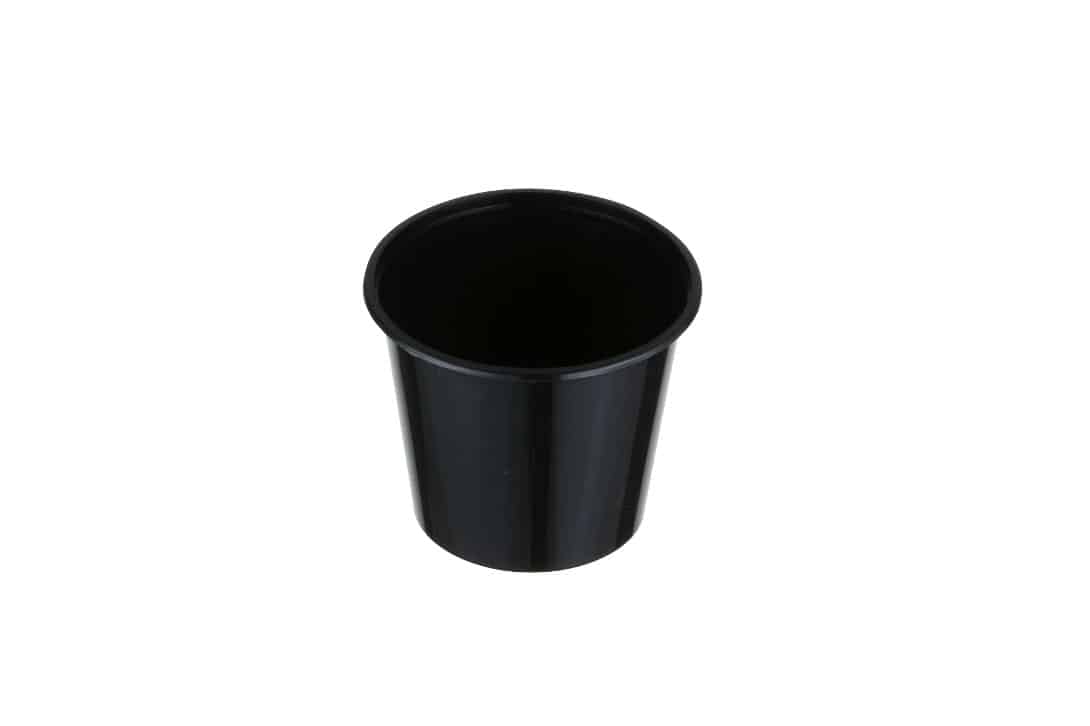 Genfac 700ml Round Container Black Ctn/500 | FoodPackaging2U