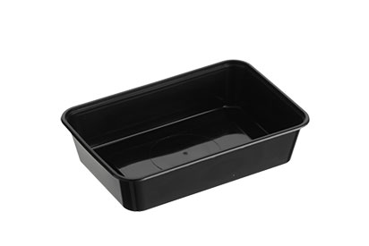 500ml Rectangular Container G Series | Black | Food Storage