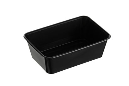 750ml Rectangular Container | G Series | Black | FoodPackaging2U