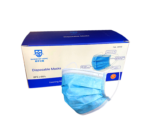 3-Ply Medical Surgical Mask - Fluid Resistant, Box of 50