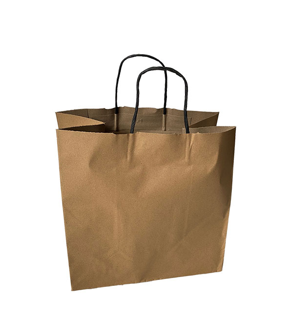 3" Brown Kraft Paper Bag with Handles | FoodPackaging2U