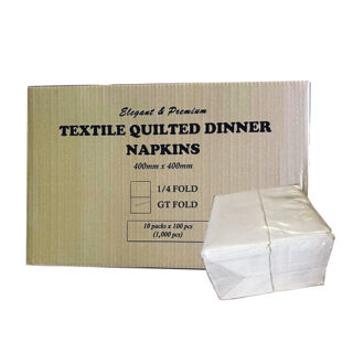 Elegant Quilted Dinner Napkins – GT Fold White Ctn/1,000 - FoodPackaging2U